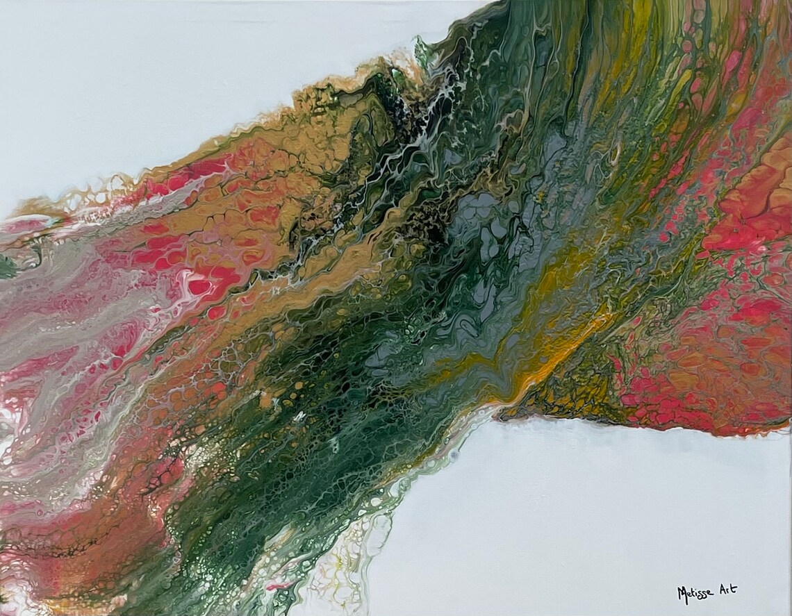 Tableau peinture acrylique pouring Energy - Etsy France
