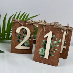 Table Numbers Restaurant Wedding, Wooden Table Numbers Set, Table ...
