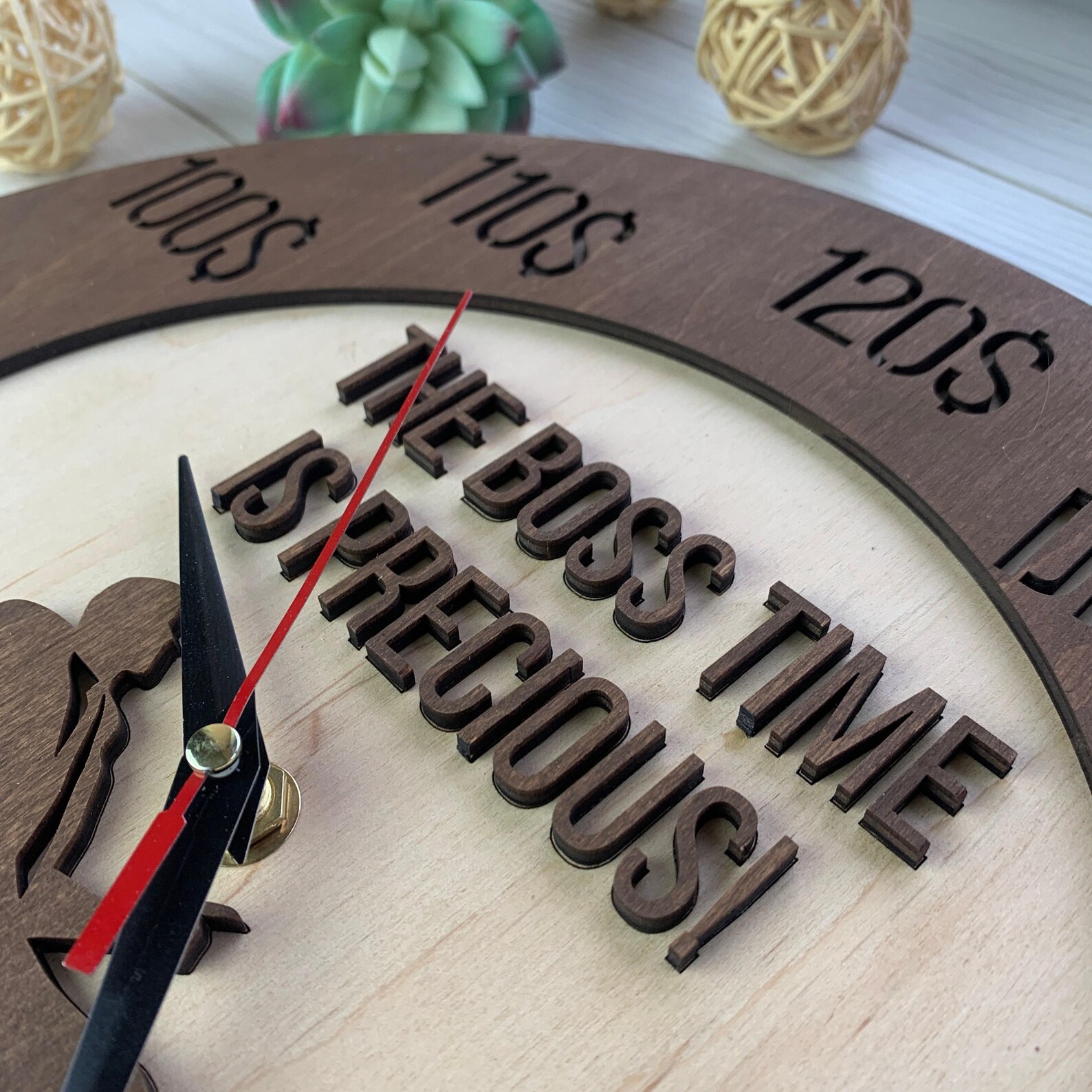Large Wall Clocks for Office Modern Wall Clocks Laser Engraved Wall ...