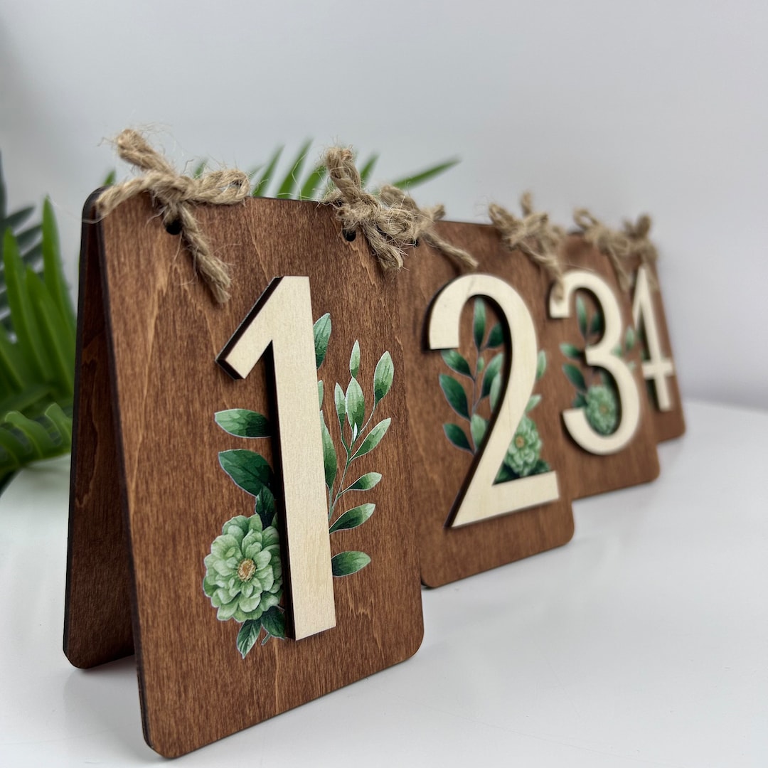 Rustic Table Numbers, Boho Wedding Decor, Table Centerpiece, Wedding ...