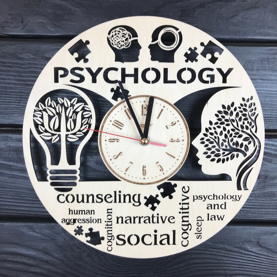 Psychology Wall Clock Gift for Men Women 5th Anniversary Gift ...