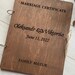 Wedding Document Cover, Wooden Certificate Folder, Rustic Wedding Decor ...