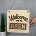 Double Sided Door Signs Wood Open Closed Door Signs Cafe - Etsy