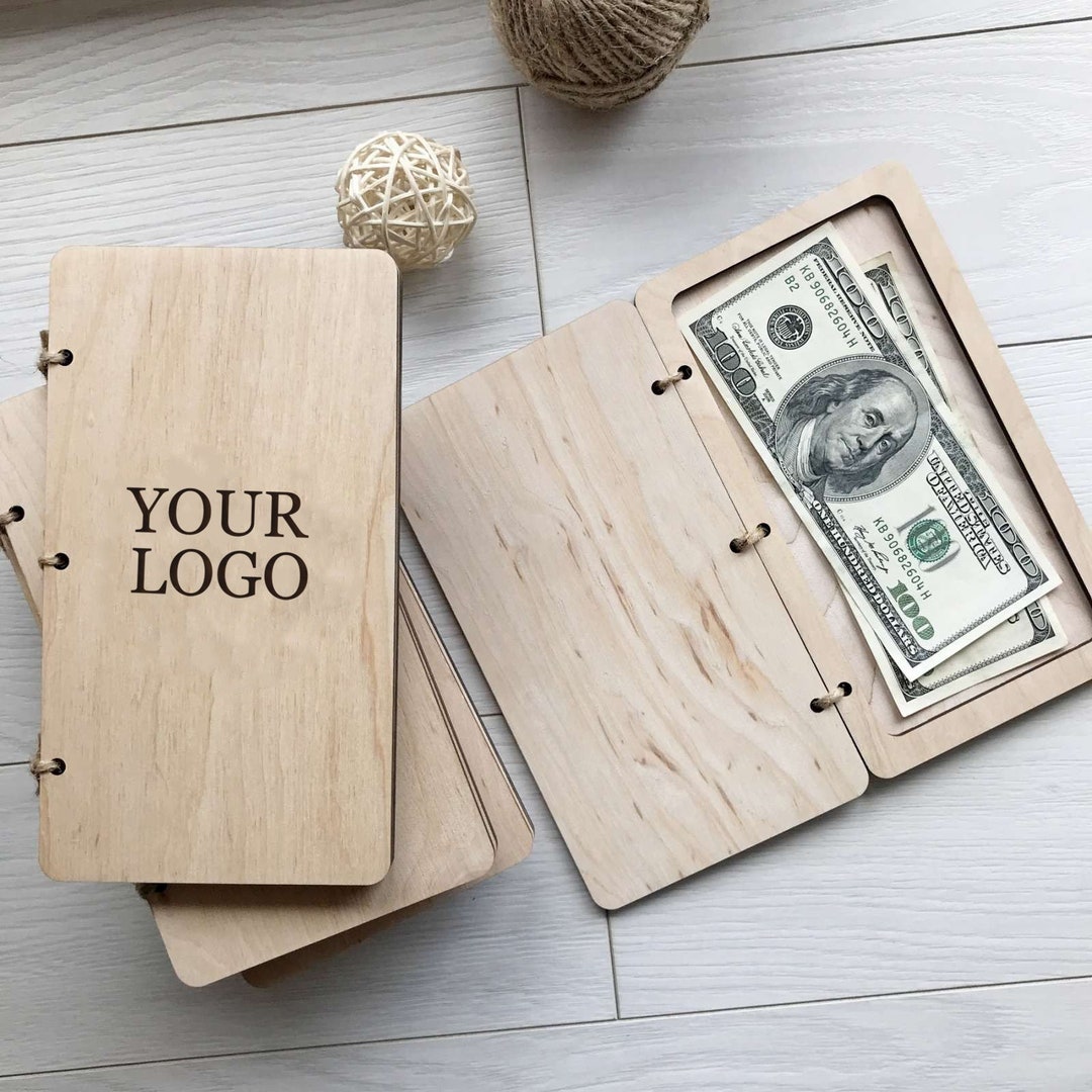 Wooden Envelope for Cash – Custom Money Holder & Gift Box, Wood Check ...