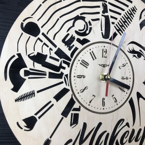 Make up Wall Clock Gift for Men Women 5th Anniversary Gift Personalized ...