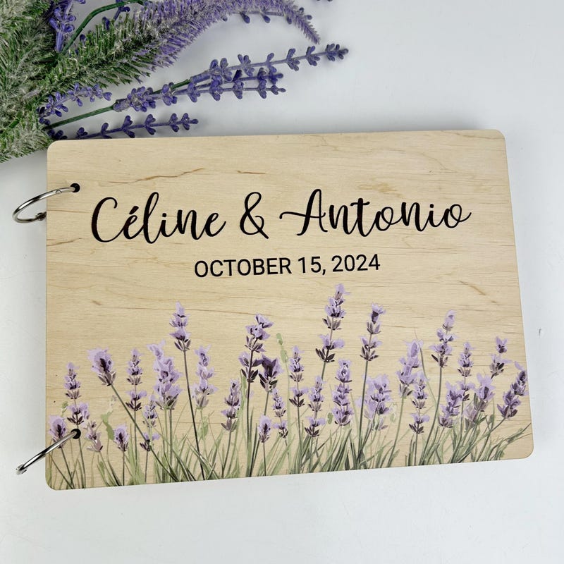 Lavender Guest Book - Etsy
