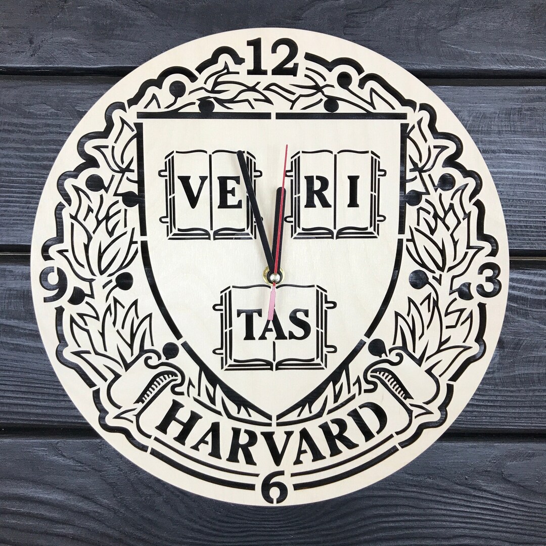 Harvard Wall Clock Gift for Men Women 5th Anniversary Gift Personalize ...