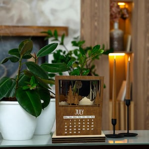 Custom Wooden Calendar 2025, Custom Planner, Home Office Decor ...