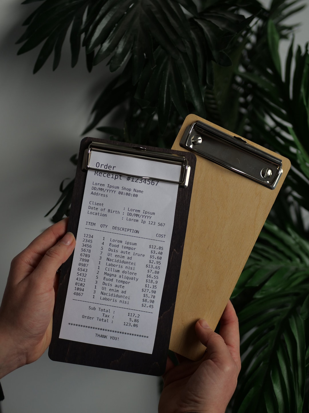 Personalized Wooden Bill Holder, Restaurant Decor, Engraved Check ...
