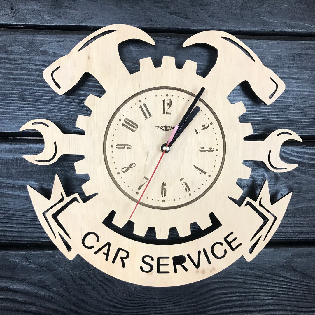 Car Service Wall Clock Gift for Men Women 5th Anniversary Gift ...