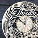 Theatre Wall Clock Gift for Men Women 5th Anniversary Gift Personalize ...