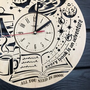 Book Clock – Personalized Library Wall Art & Reading Nook Decor - Etsy