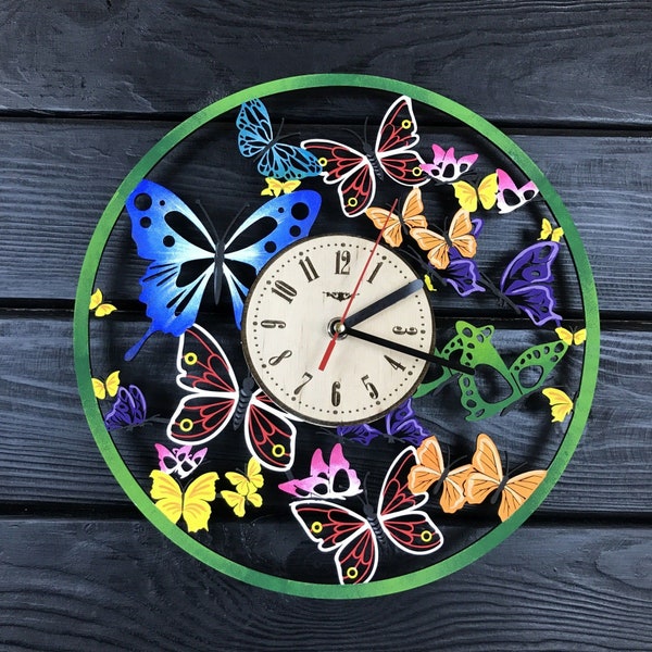 Butterfly Clock - Etsy