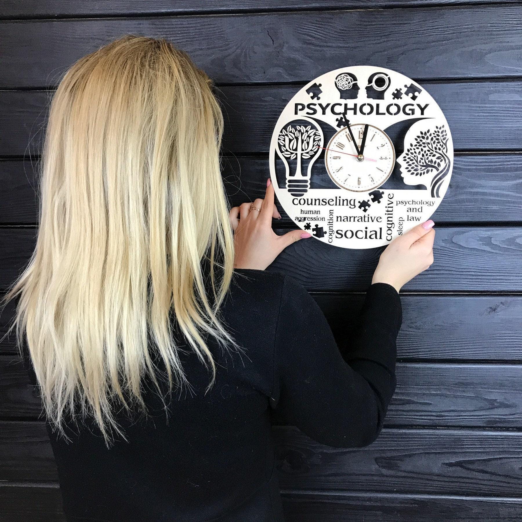Psychology Wall Clock Gift for Men Women 5th Anniversary Gift ...