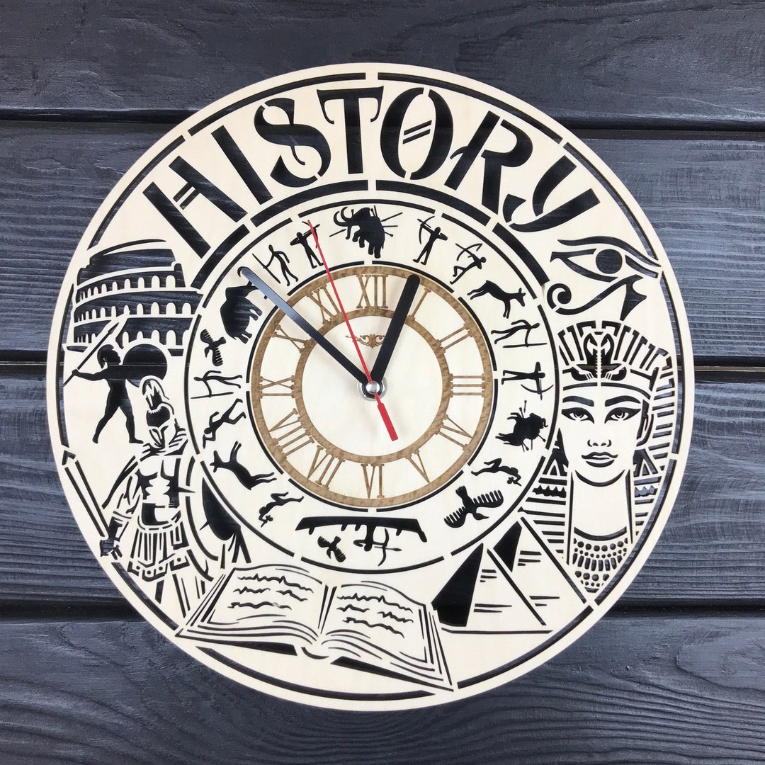 History Wall Clock Gift for Men Women 5th Anniversary Gift Personalize ...