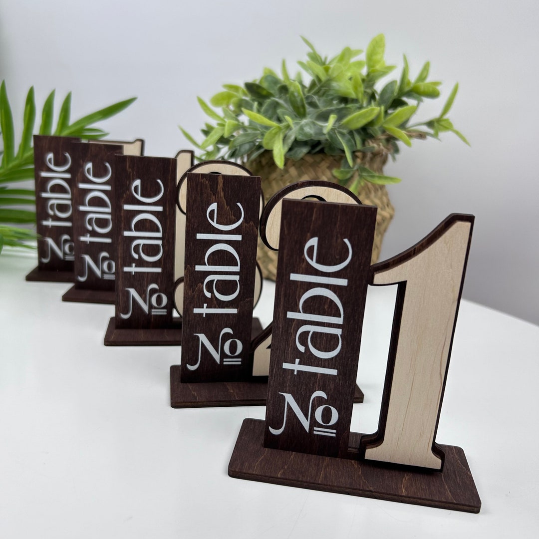 Wedding Wood Table Numbers, Table Centerpiece, Wood Block Numbers ...