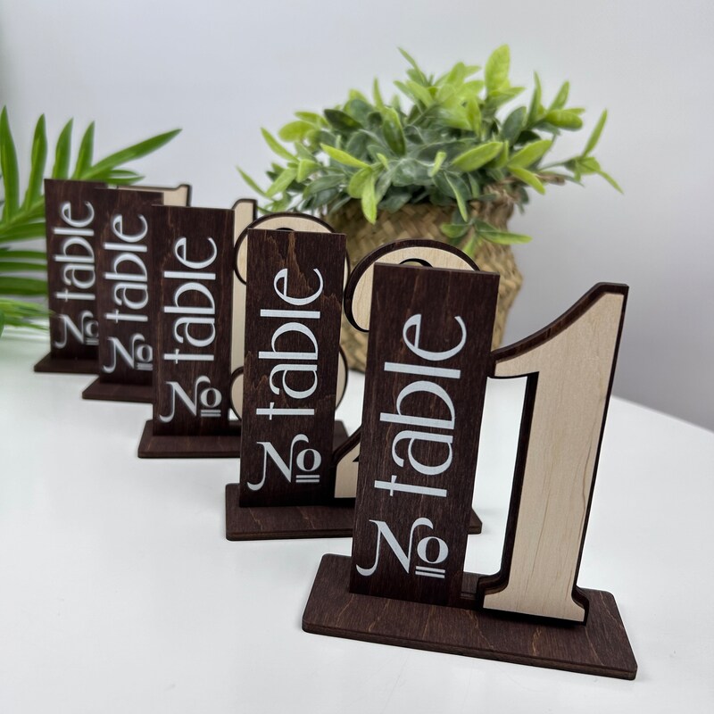 Table Number Stands - Etsy