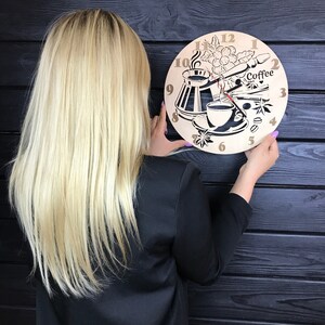 Coffee Wall Clock, Kitchen Coffee Wall Clocks, Cafe Wall Clock, Coffee ...