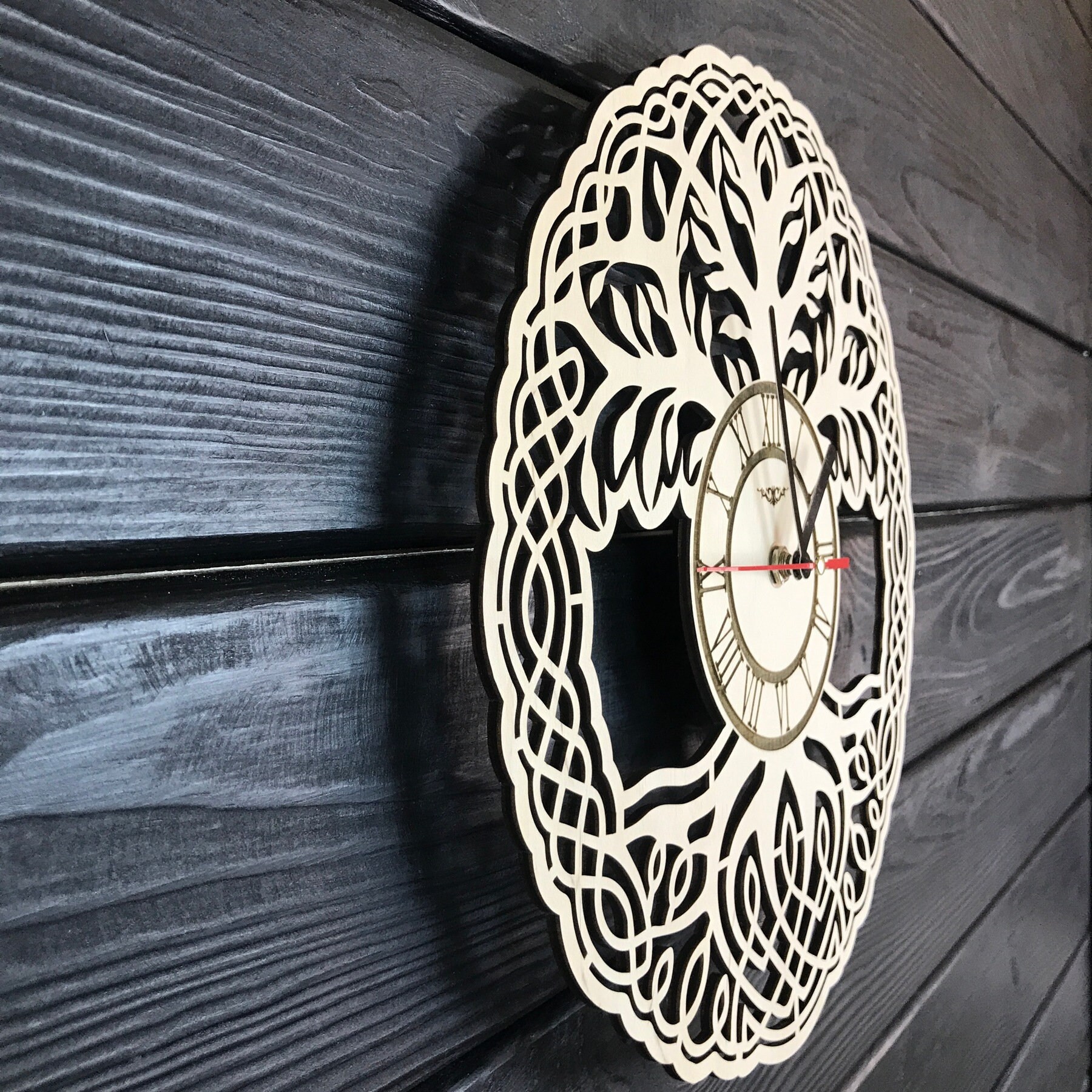 Large Tree of Life Wall Clock for Home Office Oversized Tree of Life ...