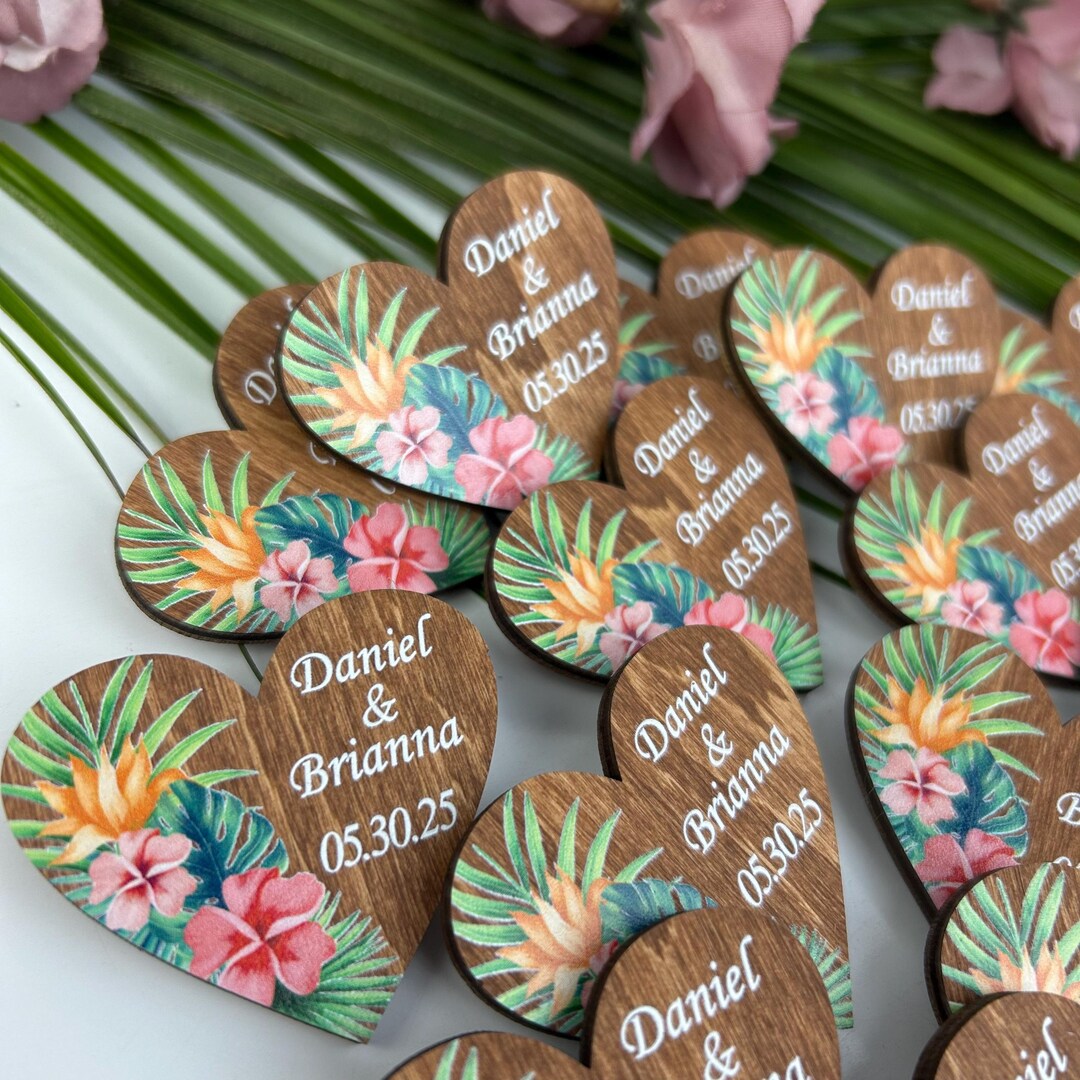 Rustic Heart Shape Boutonnieres, Custom Wedding Pins, Wedding Favor ...