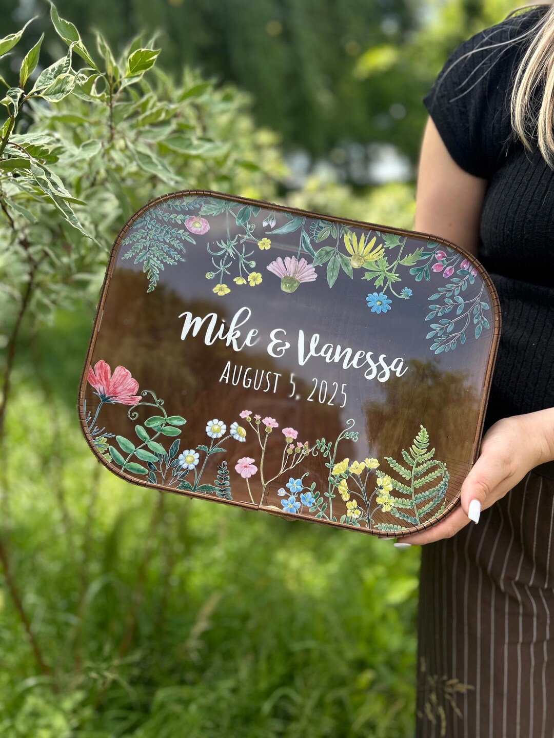 Wedding Wildflower Card Box, Wedding Money Box, Card Box for Wedding ...