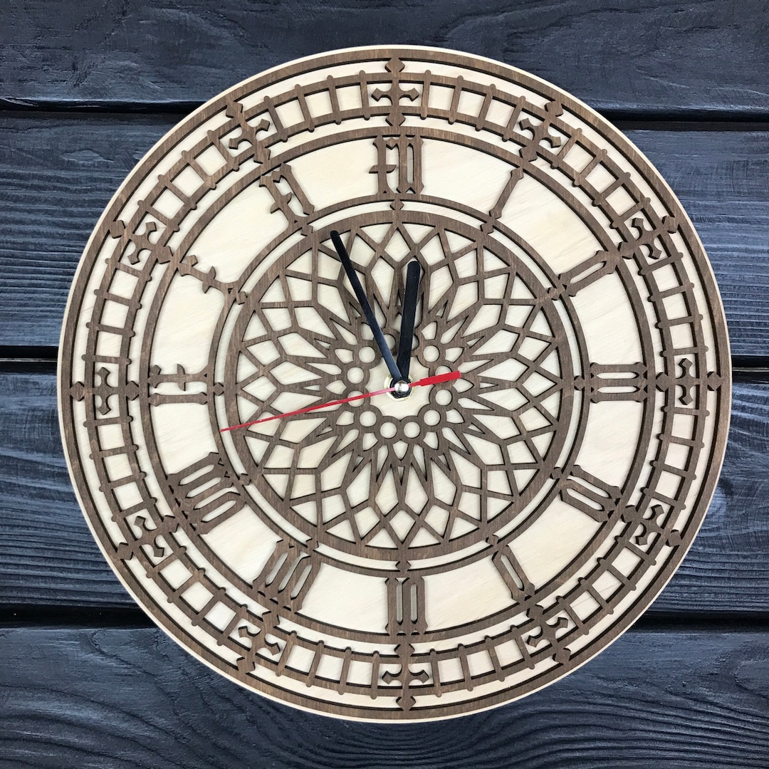 Big Ben Wall Clock Wooden Gift for Man Woman 5th Anniversary Big Ben ...