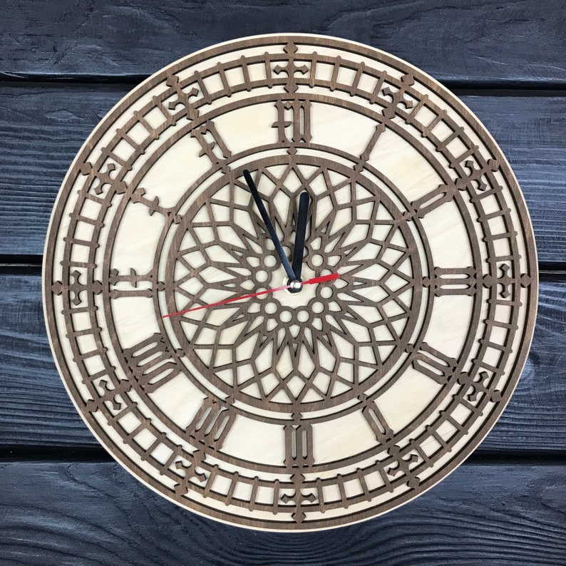 Big Ben Wall Clock Wooden Gift for Man Woman 5th Anniversary - Etsy