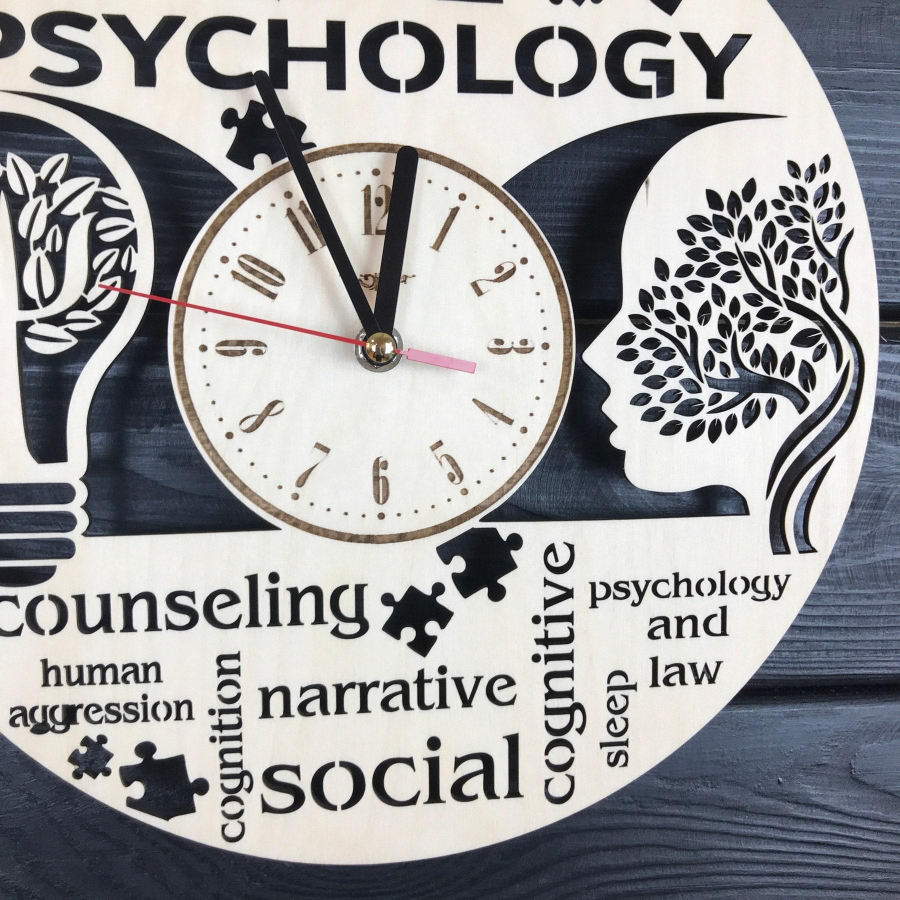 Psychology Wall Clock Gift for Men Women 5th Anniversary Gift ...