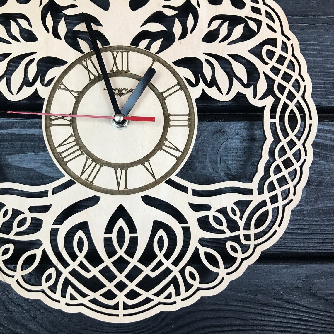 Large Tree of Life Wall Clock for Home Office Oversized Tree of Life ...