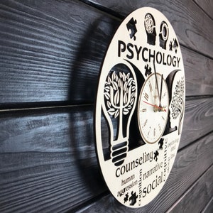 Psychology Wall Clock Gift for Men Women 5th Anniversary Gift ...