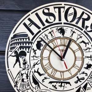 History Wall Clock Gift for Men Women 5th Anniversary Gift Personalize ...