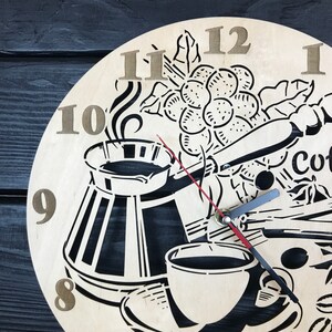 Coffee Wall Clock, Kitchen Coffee Wall Clocks, Cafe Wall Clock, Coffee ...