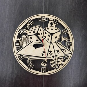 Poker Wall Clock – Personalized Ace of Spades Art & Casino Gaming Room ...