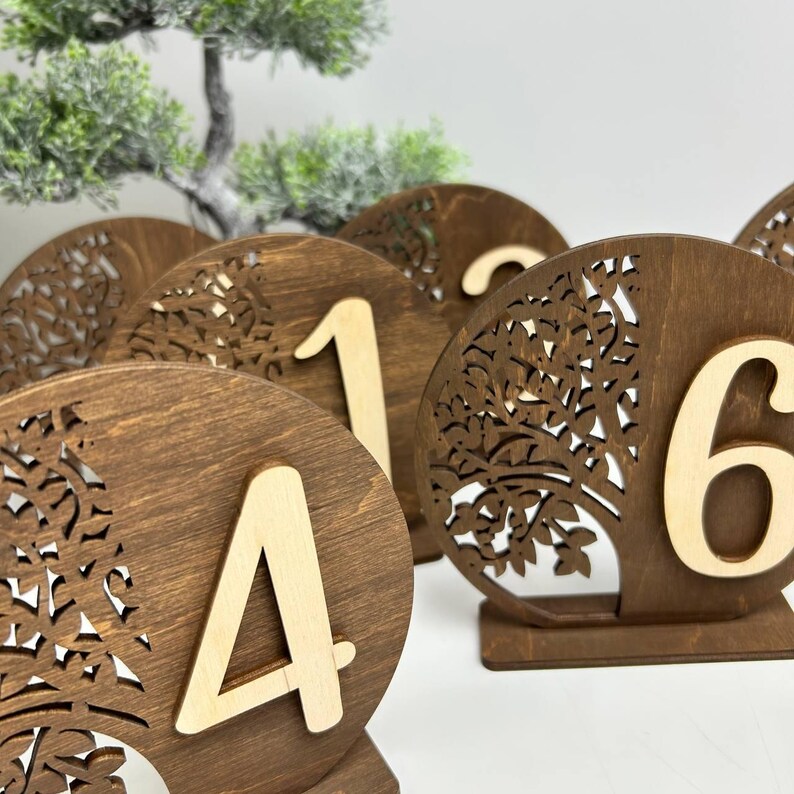 Circle Table Numbers, Boho Wedding Decor, Round Table Number, Wedding ...