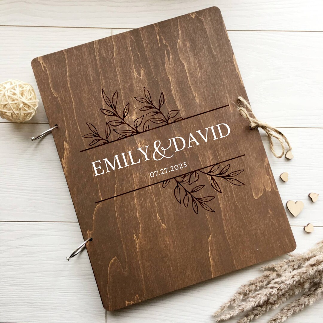 Anniversary Gift, Marriage Certificate Folder, Wooden Wedding Memory ...