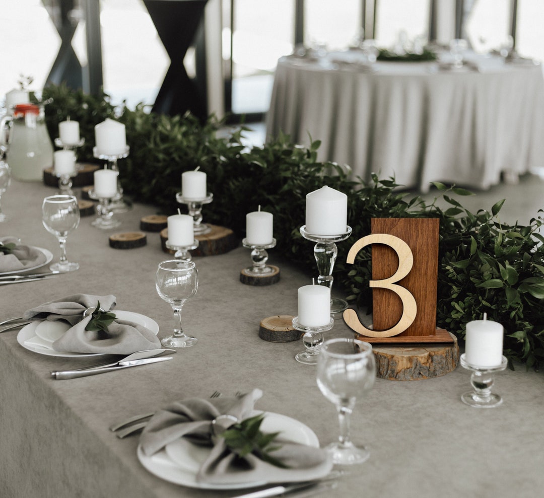 Wooden Table Numbers, Wedding Table Decor, Custom Table Numbers ...
