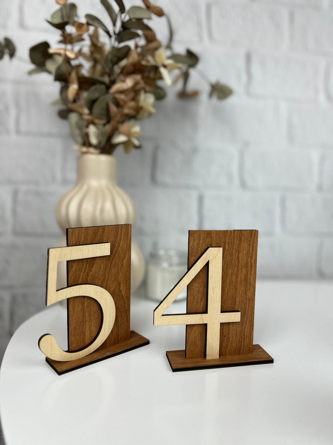 Rustic Wedding Table Number, Wedding Signs Wood, Simple Table Wooden ...