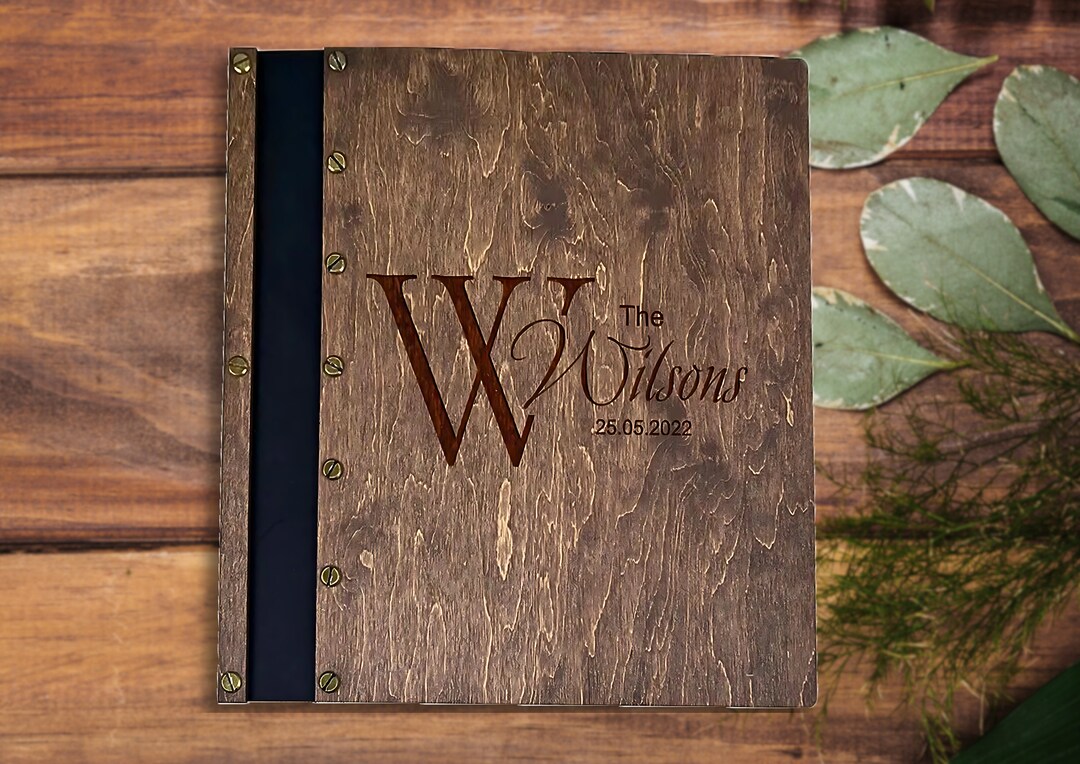 Wedding Document Cover, Wooden Certificate Folder, Rustic Wedding Decor ...