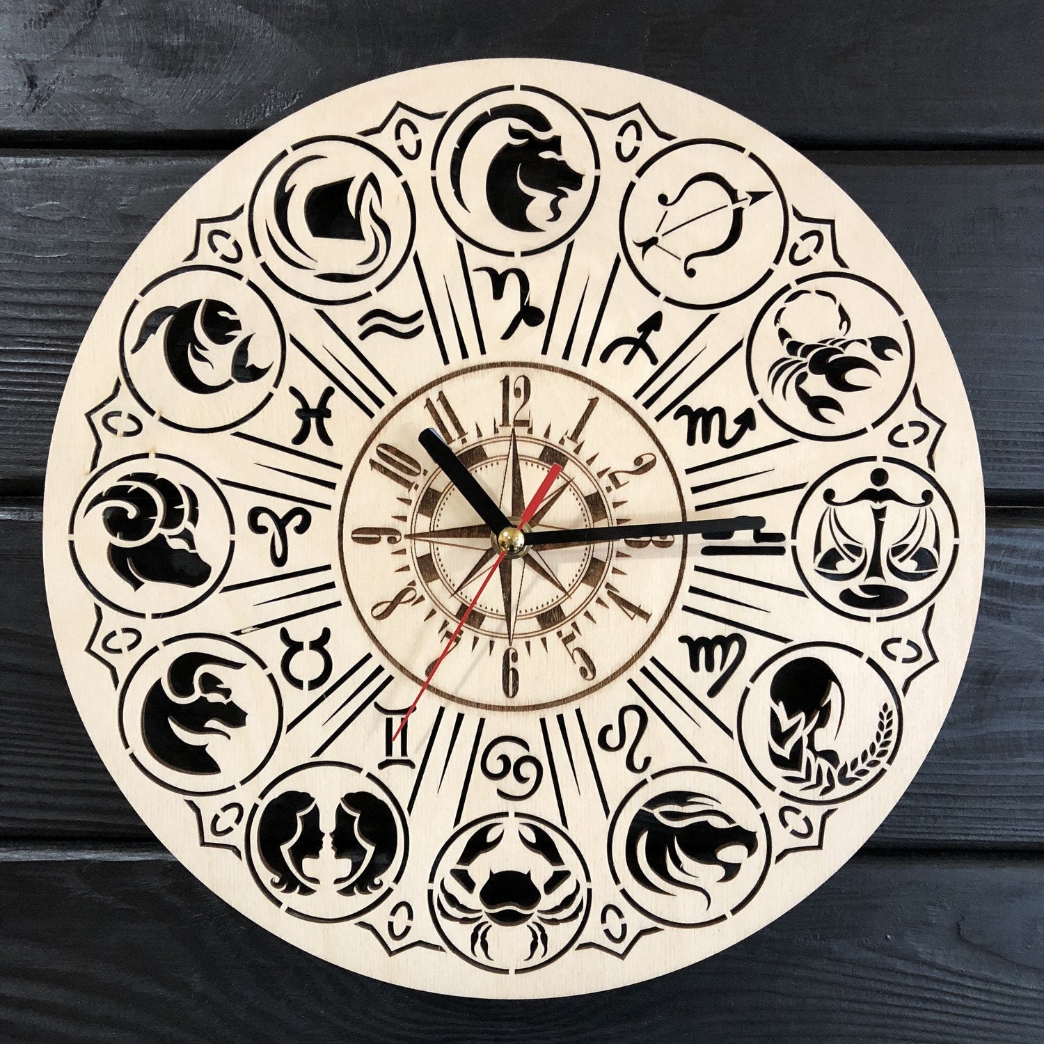 Zodiac signs wall clock 60 photos - Astrologytoyou.com
