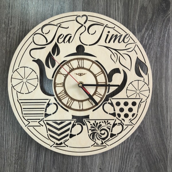 Tea Time Clock - Etsy