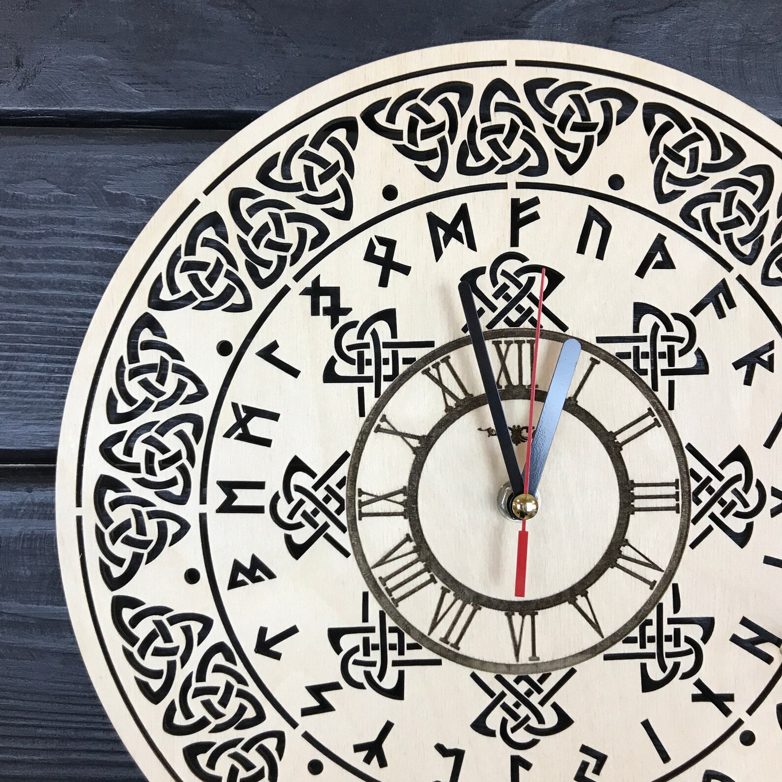 Celtic Symbols Wall Clock Gift for Men Women 5th Anniversary - Etsy
