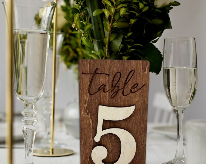 Rustic Table Numbers 1 - 100 for Farmhouse Weddings, Elegant Wood Table ...