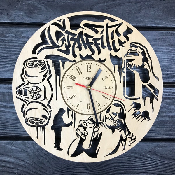 Graffiti Art Wall Clock - Etsy