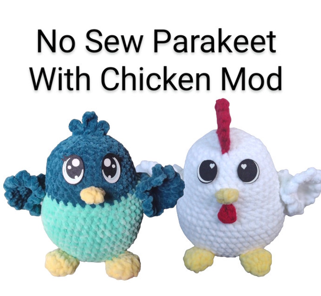 Pudgy the Parakeet NO SEW Bird Crochet Pattern With Chicken - Etsy
