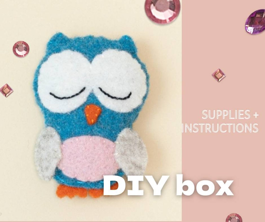 Felt Owl Craft Kit Owl DIY Kit and Pattern Sew Your Own Owl - Etsy