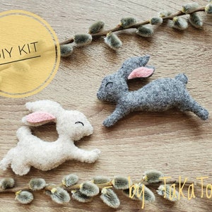 Easter Bunny DIY Kit Sew Your Own Bunny Supplies Patterns - Etsy