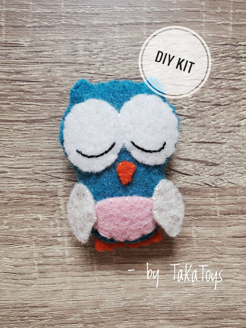 Felt Owl Craft Kit Owl DIY Kit and Pattern Sew Your Own Owl - Etsy
