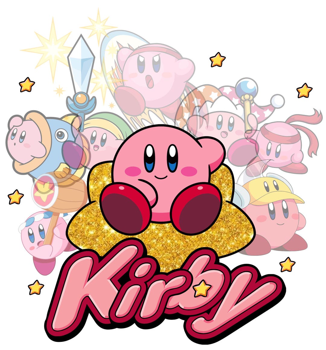 Kirby Desing - Kirby Start- Nintengo- Sublimation - DTF - Digital - Etsy