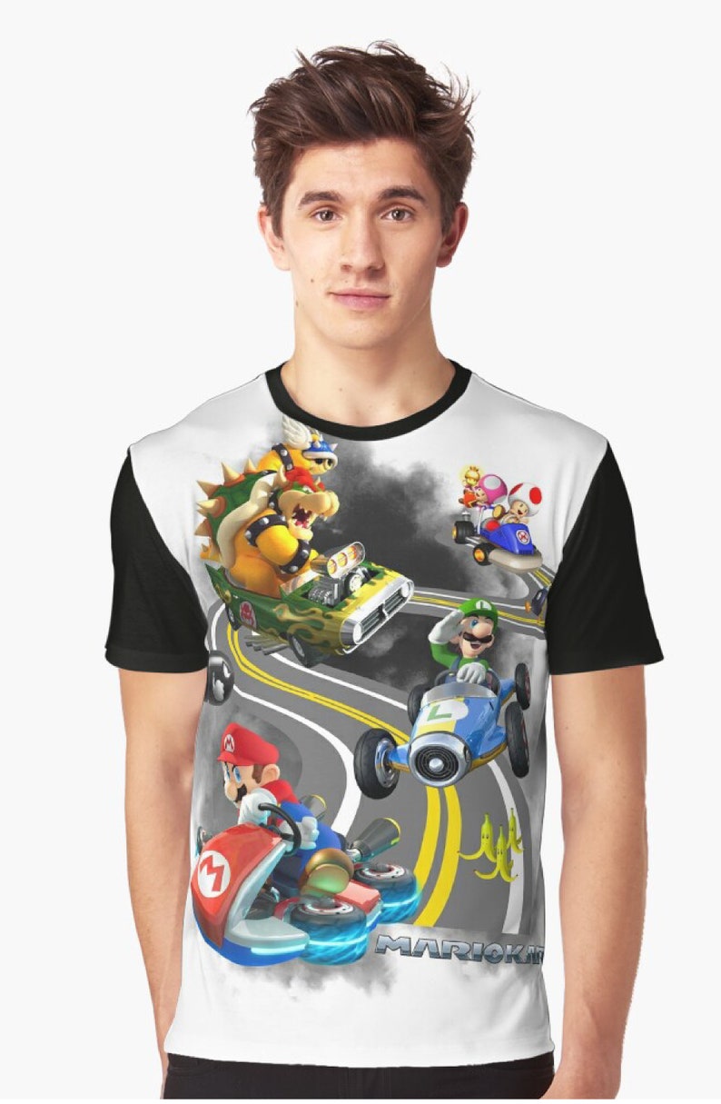 Illustration of Mario Kart, With the Characters Mario Bros, Luigi ...