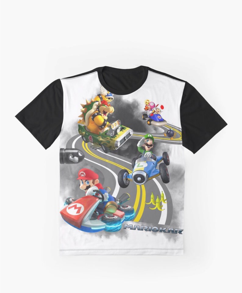 Illustration of Mario Kart, With the Characters Mario Bros, Luigi ...